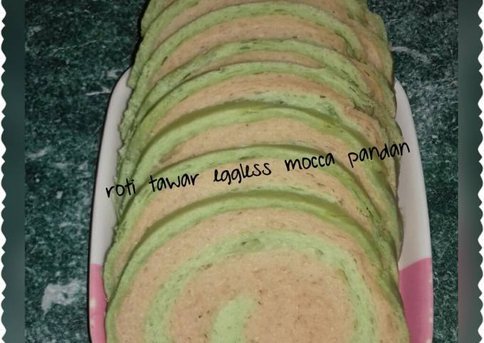 Resep Roti tawar eggless mocca pandan oleh Mama Diarcy - Cookpad