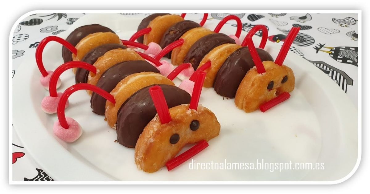 Tarta Gusano De Donuts Receta de DirectoALaMesa
