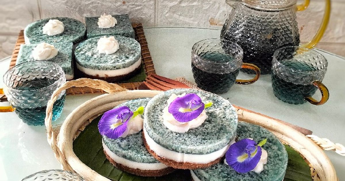 Resep Cake Puding Bunga Telang oleh Yenny Laurensia - Cookpad