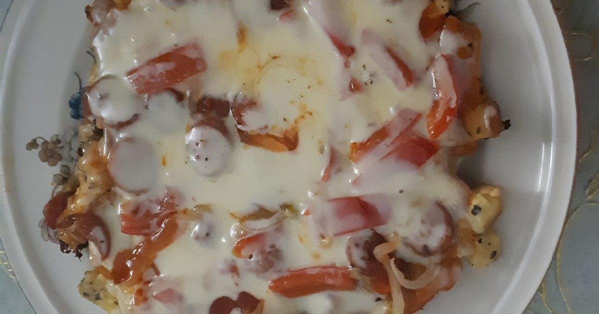 Resep Pizza Ala Teflon Pinggiran Roti Tawar oleh Gweny Rahayu - Cookpad