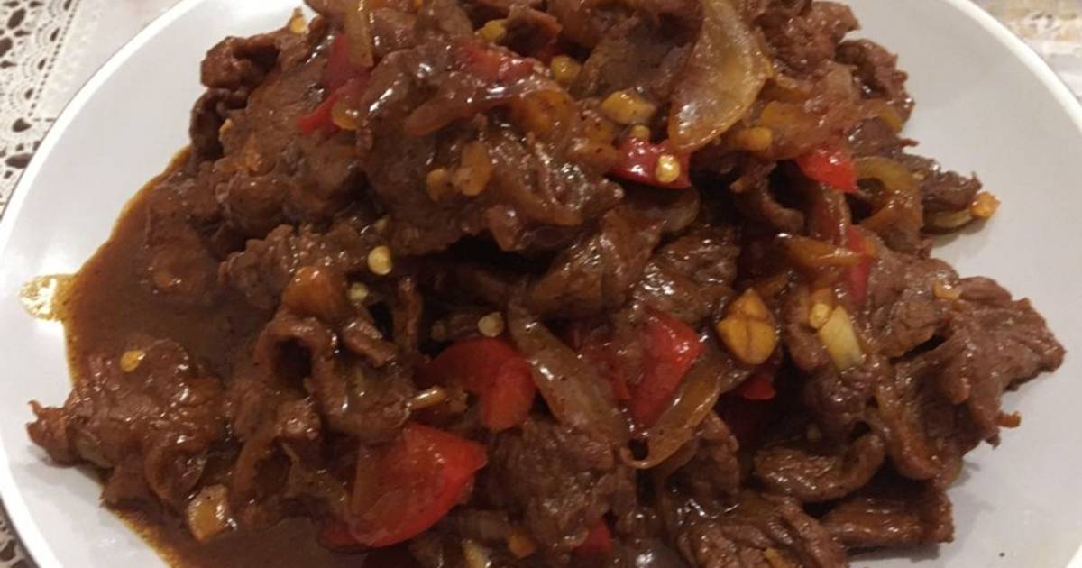 Resep Sapi Lada Hitam / Black Pepper Beef oleh tizloves - Cookpad