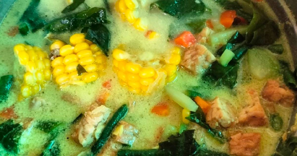 Resep Sayur Lodeh santan🥕, jagung 🌽, tempe, kacang panjang, labu siam ...