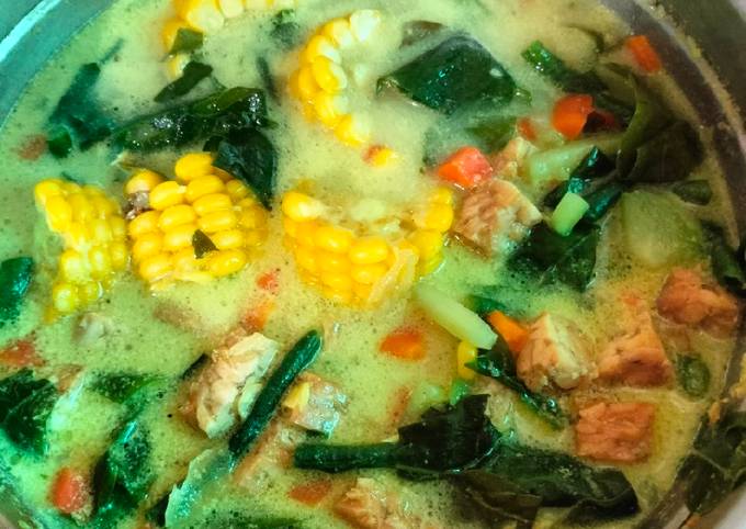 Resep Sayur Lodeh santan🥕, jagung 🌽, tempe, kacang panjang, labu siam ...