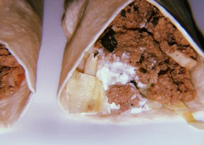 Wraps de carne Receta de Kimberly Arlend- Cookpad