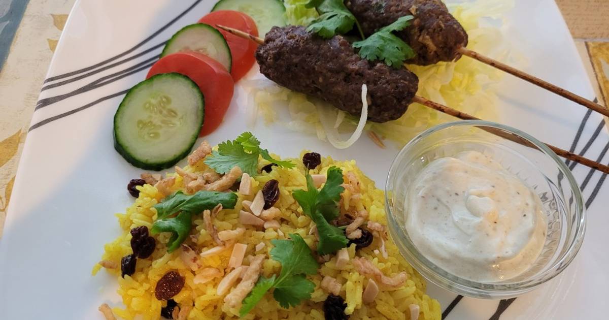Resep Beef Koftas with Rice Pilaf oleh Cisade - Cookpad