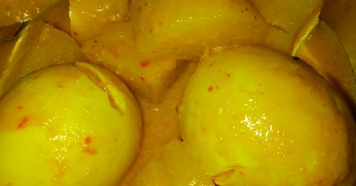 Resep Gulai kuning telor & kentang oleh F 3 LA 🌻 - Cookpad