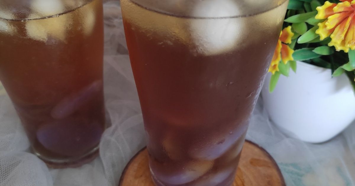 Resep Es Teh Kolang Kaling Bunga Telang oleh lina NH - Cookpad