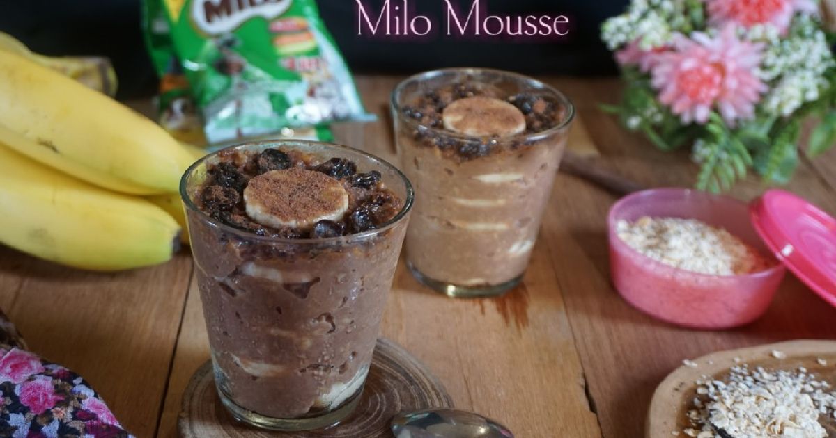 Resep Banana Milo Mousse oleh 👩‍🍳 Mama Akmal - Cookpad