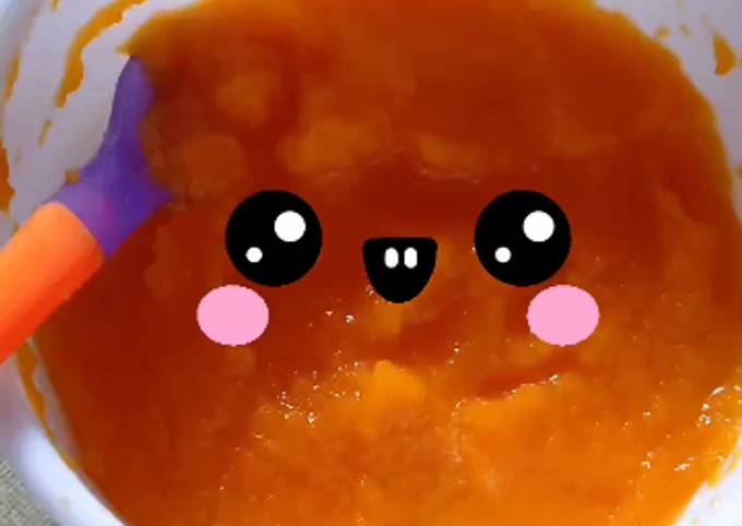 Resep Snack MPASI 6 bulan Puree butternut squash / labu madu oleh ...