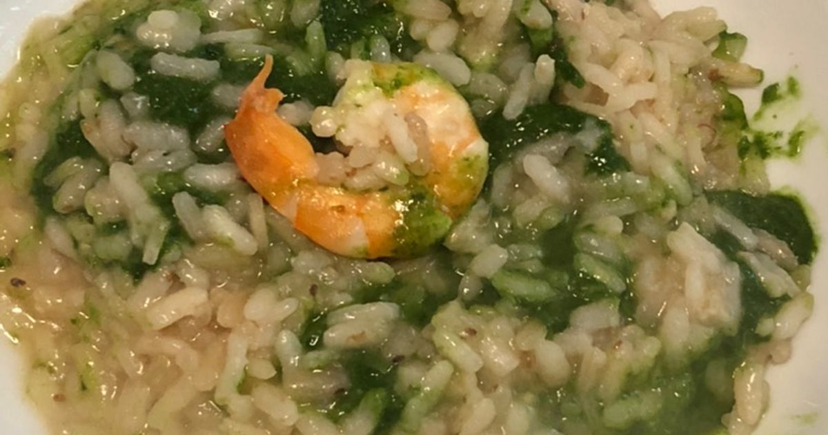 Shrimp Risotto With Tuscan Kale Pesto Recipe by Paolobertoncin