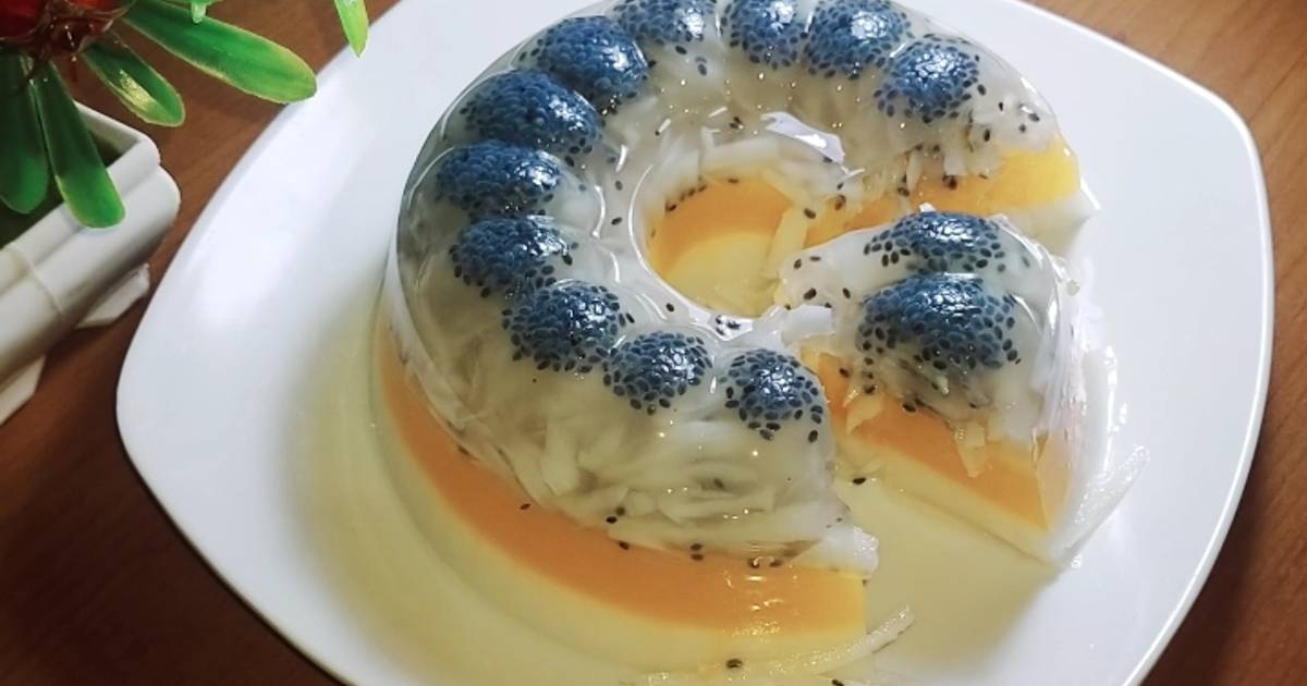 Resep 8. Puding kaca Kelapa jeruk oleh MUNSIFAH Sy - Cookpad