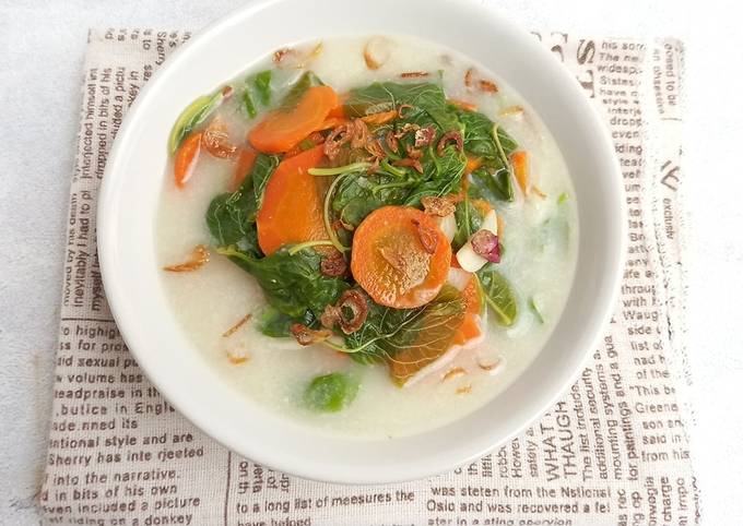 Resep Sayur Bobor Bayam Wortel Fiber Cream oleh Erlina - Cookpad