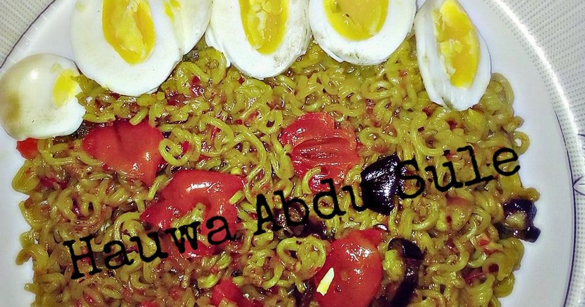 Indomie With Boiled Egg Recipe by Hauwa Abdu Sule - Cookpad