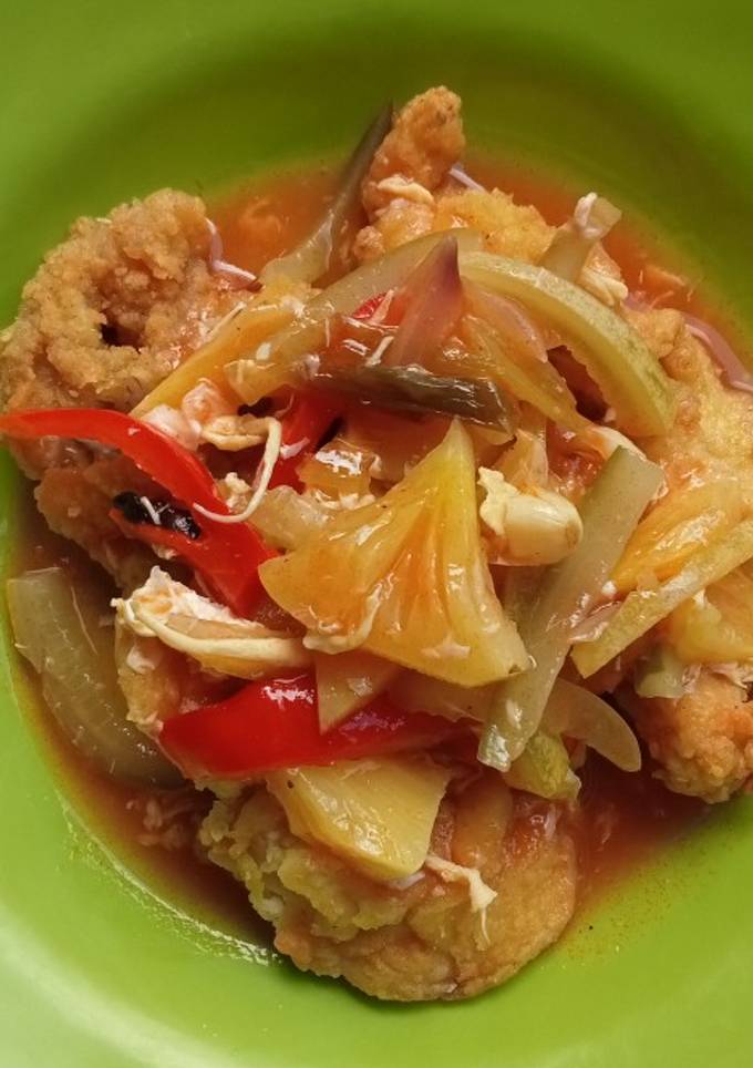 Resep Ayam saos asam manis pedas oleh Aisyah - Cookpad