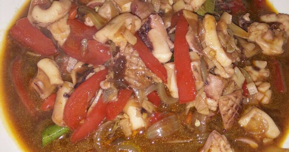 Resep Cumi kuah pedas manis oleh oktavia permata - Cookpad