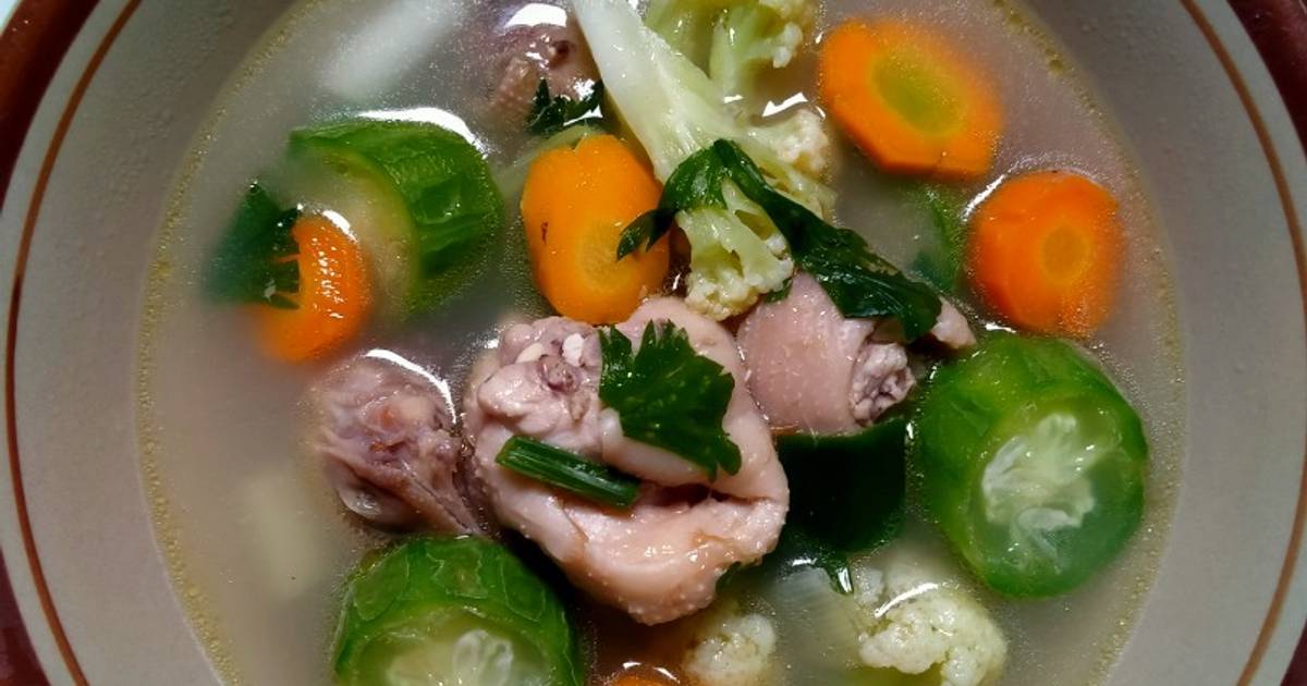 Resep Sup oyong dan ayam oleh Mirna BenyWidodo - Cookpad