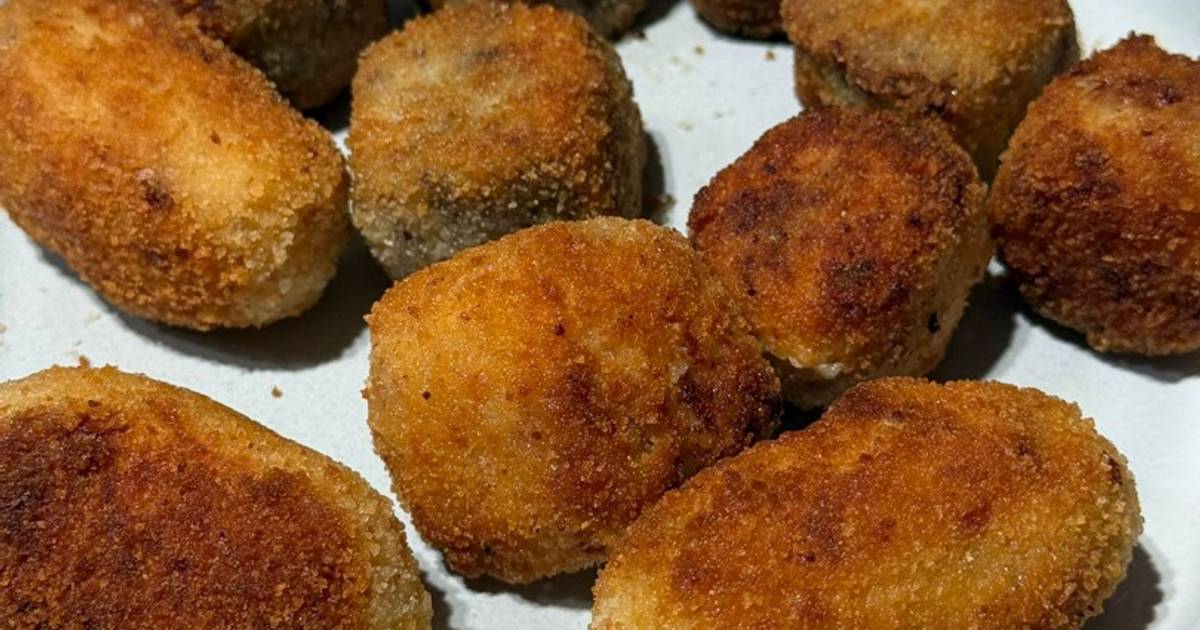 Croquetas Caseras de pollo, jamón y setas Receta de Albert de Jauregui ...