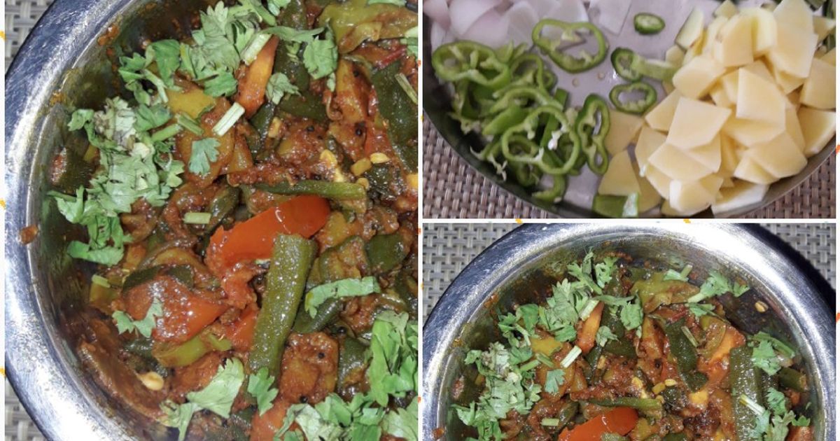 Bhindi Aloo Payza Recipe by Ashmita Parvadiya - Cookpad
