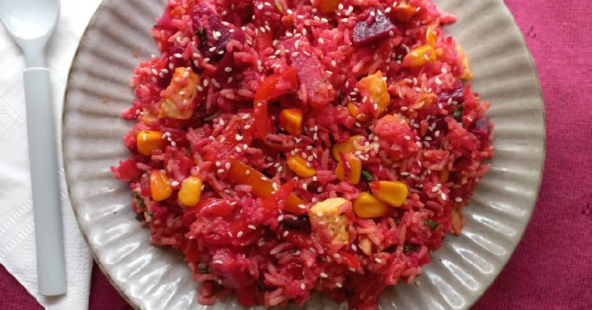 Beetroot Carrot & Sesame Pulao Recipe by renu bhasin - Cookpad