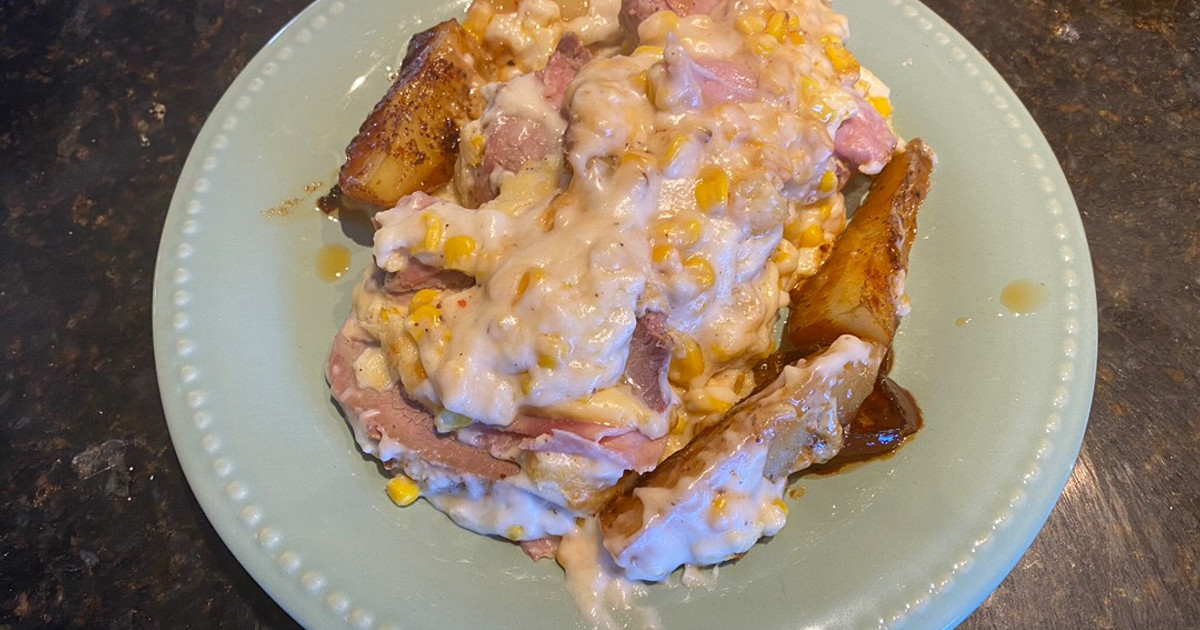 Peceto Al Horno A La Mostaza Mechado Con Jamón Y Queso Y Por Encima ...