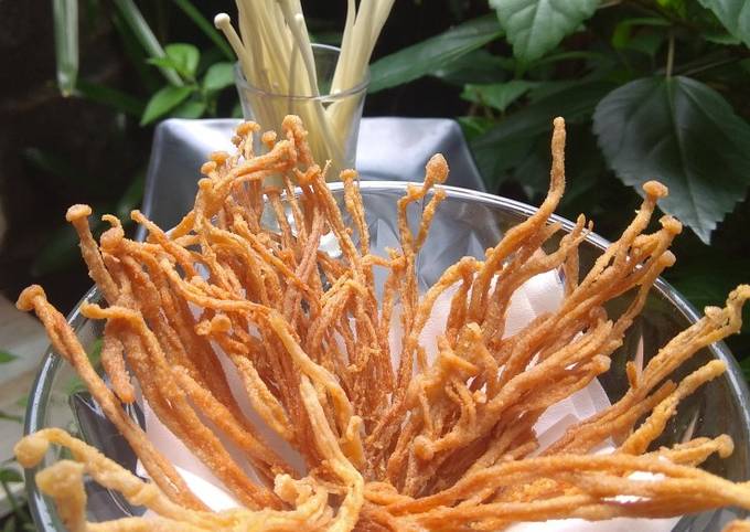 Resep Jamur enoki krispi oleh Lies Syabbarr - Cookpad