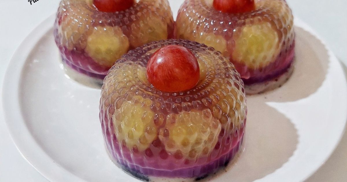 Resep Puding Anggur 3 Lapis oleh Arlina - Cookpad