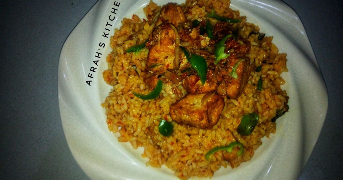 Jollof Din Shinkafa Da Awara girki daga Afrah's kitchen - Cookpad