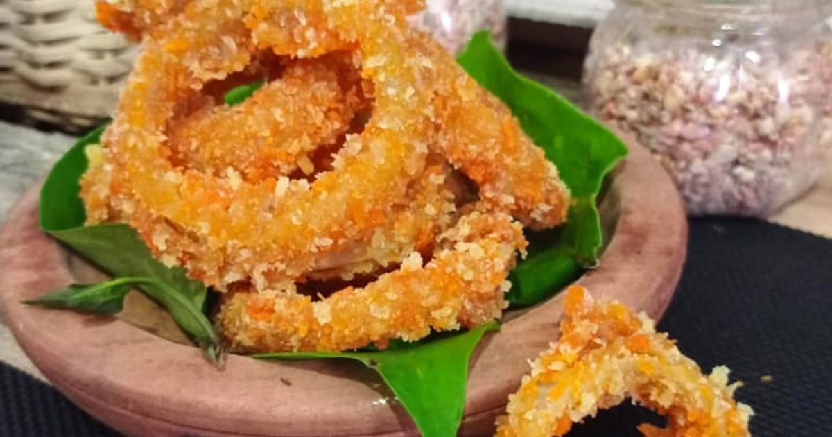Resep onion ring crispy cafe rumahan enak dan mudah - Cookpad