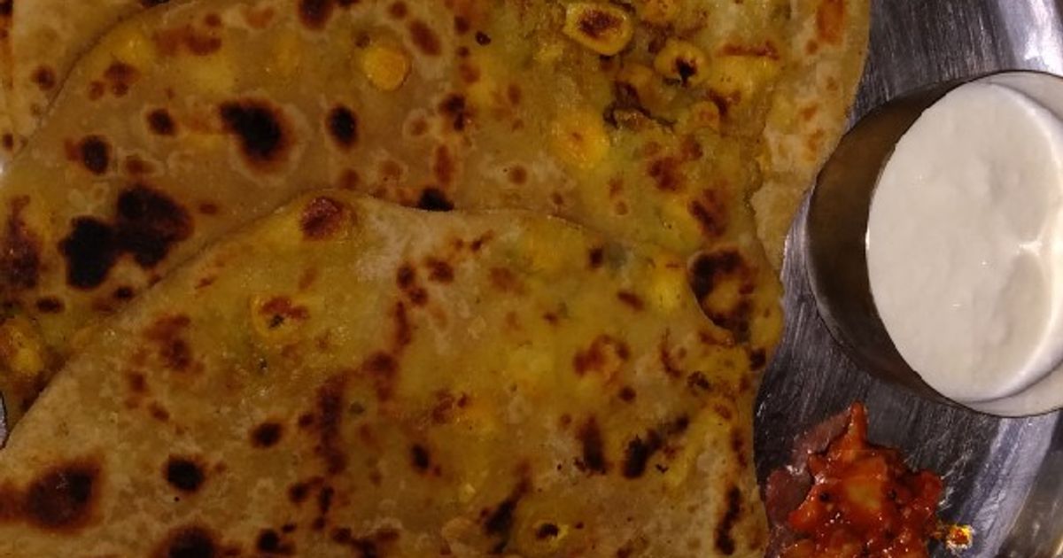 Sweet Corn Paratha Recipe by Chaya Haridoss - Cookpad