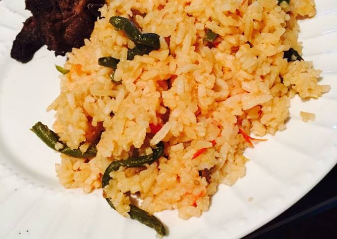 Tomato rice with beans Recipe by Alettam - Cookpad