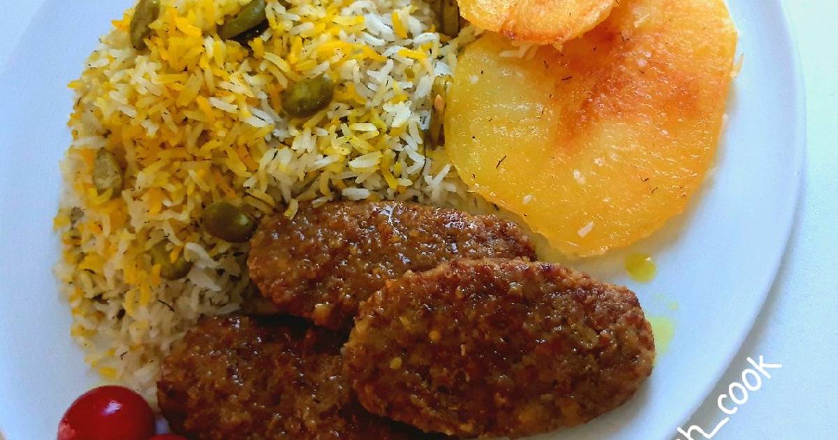 طرز تهیه باقالی پلو با کباب تابه ای ساده و خوشمزه توسط Mahnoosh - کوکپد