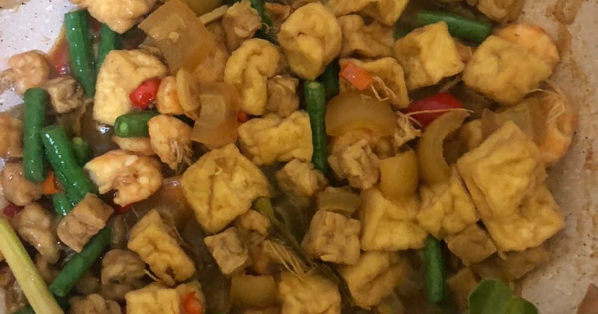 Resep Tumis Udang Cecek Tahu Tempe Kacang Panjang oleh Clara Intan ...