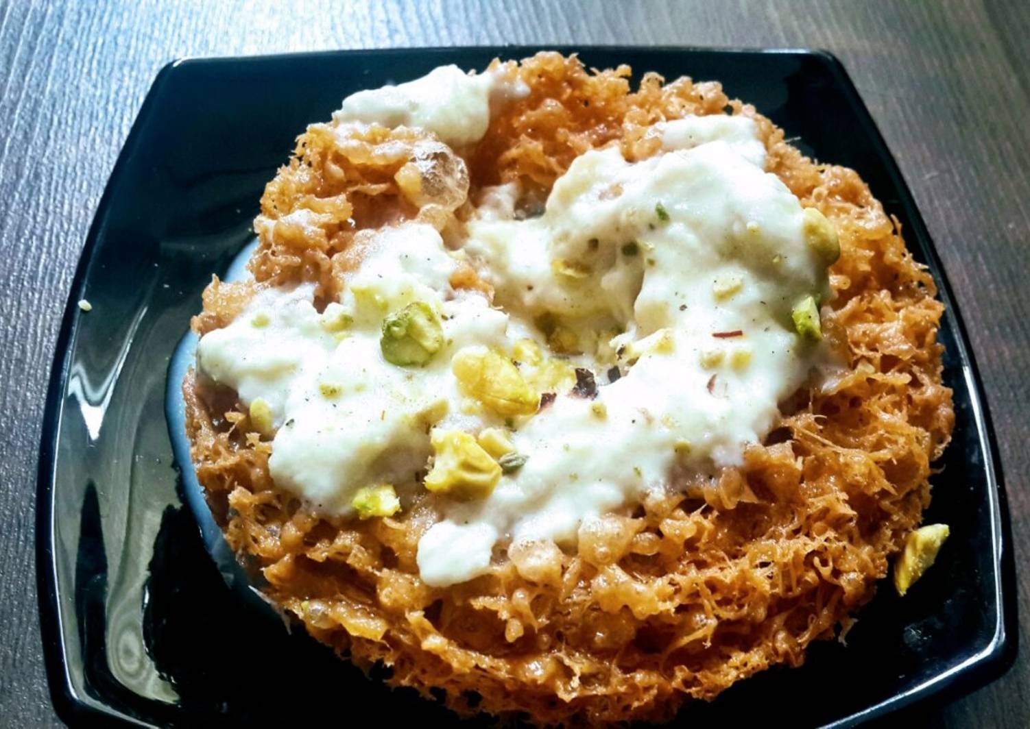 Ghevar with Rabdi Recipe by Alka Patil Pawar - Cookpad