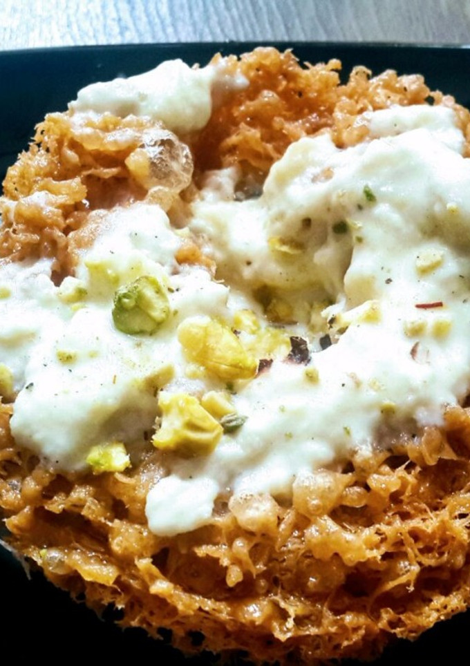 Ghevar With Rabdi Recipe by Alka Patil Pawar - Cookpad