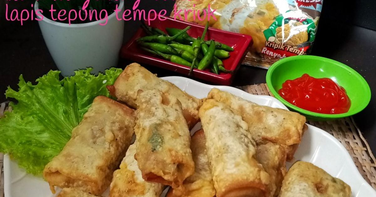 Resep Lumpia Mini Isi Mie Goreng Bakso Lapis Tepung Tempe Kriuk oleh ...