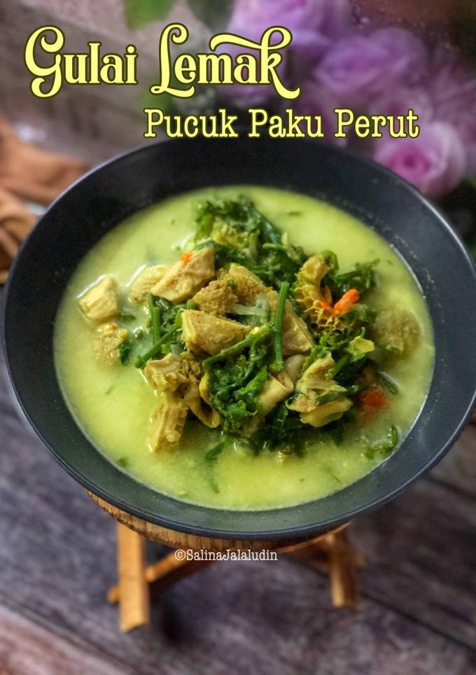 Resipi Gulai Lemak Pucuk Paku Perut oleh Salina Jalaludin - Cookpad
