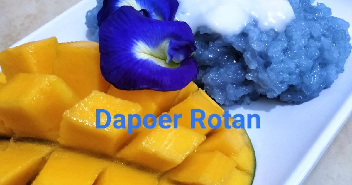 Resep Mango Sticky Rice ; (Bunga Telang) oleh Rohani Tanjung - Cookpad