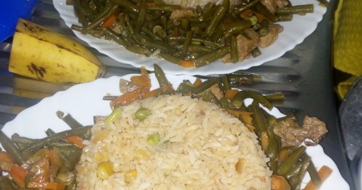Pilau With French Beans Recipe by Nduriri joyce - Cookpad