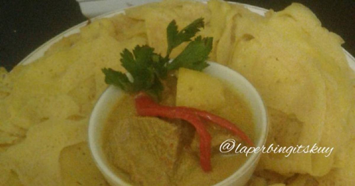Resep ROTI JALA KUAH KARI / RAGIT PALEMBANG / cemilan palembang oleh ...