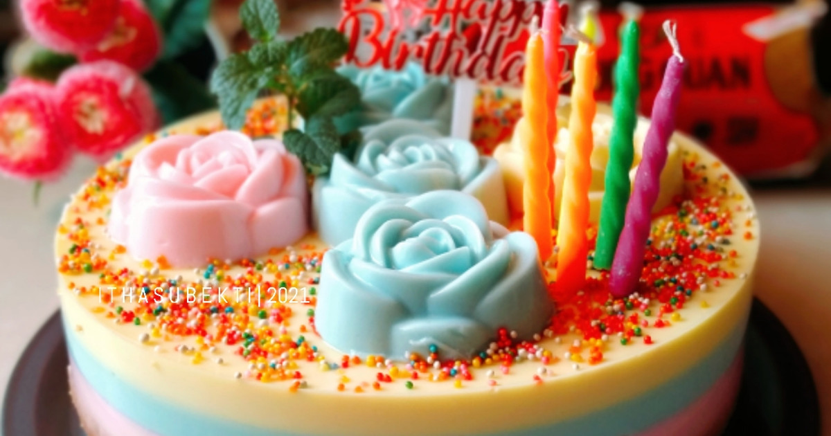 Resep Tri Color Pudding Cake oleh Itha Subekti - Cookpad
