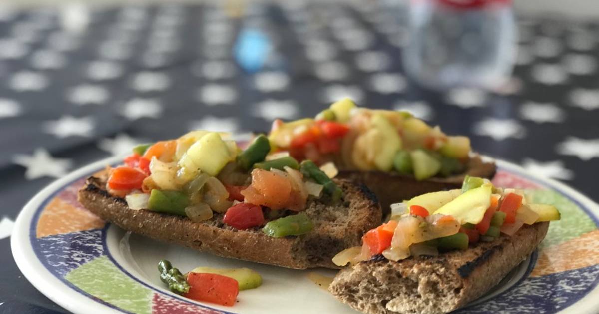 Tostada de verdura - 1.175 recetas caseras- Cookpad