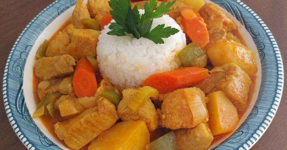 Estofado de cerdo🌹 Receta de Compartiendo sazón con Claudia 🌹.- Cookpad
