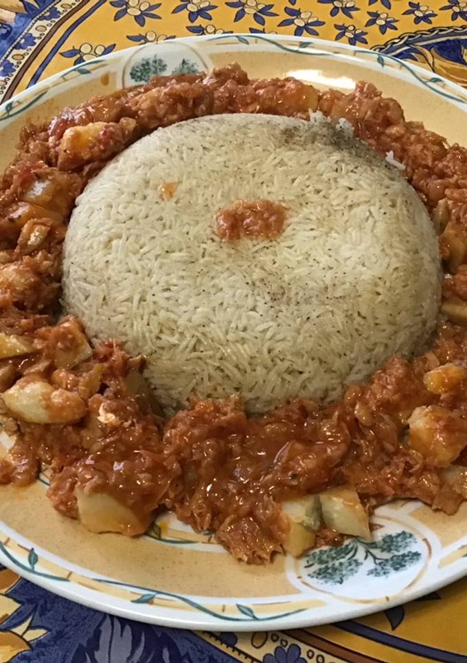 Riz à l'ail et macis au bouillon de poularde avec ses panais à la ...