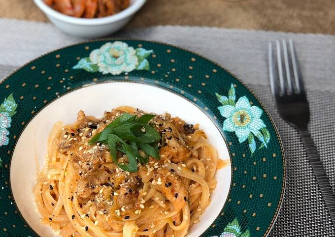 Resep Kimchi Cream Pasta (Fusion Dish ala Korea) oleh pawonbune_aas ...
