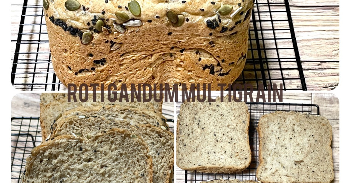 Resep Roti Gandum Multigrain Breadmaker oleh Jihan Kitchen Log - Cookpad