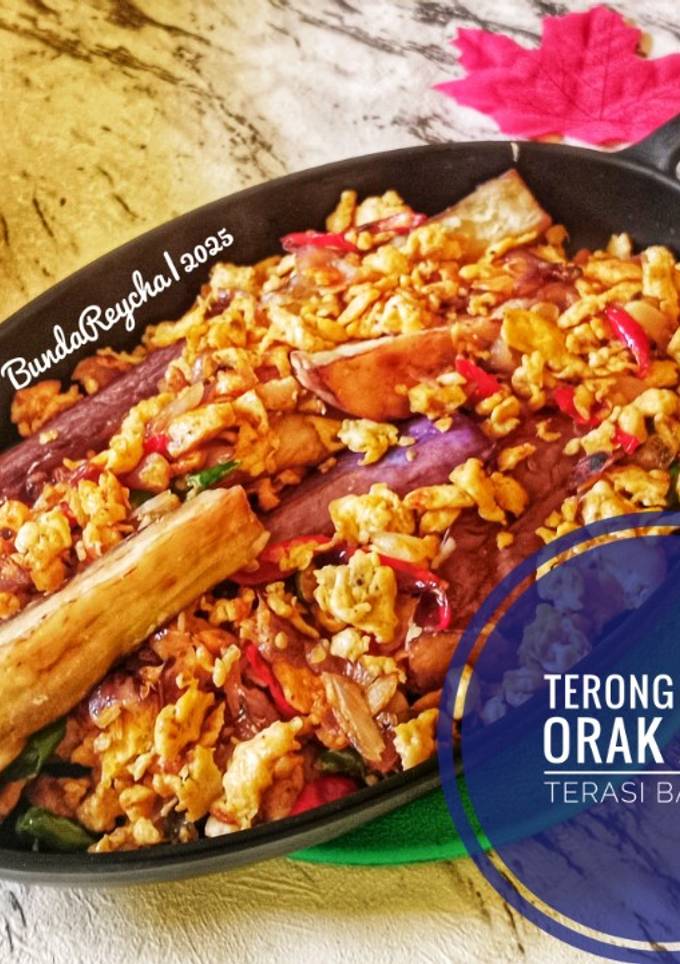 Resep 765. 🍆 Terong Telur Orak Arik Terasi Bawang oleh Intan Zahra Al ...