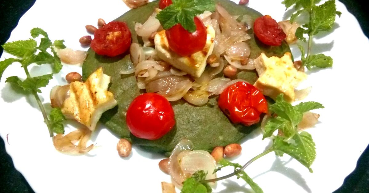 Savory Spinach Pancake Recipe by Maya Tandon - Cookpad
