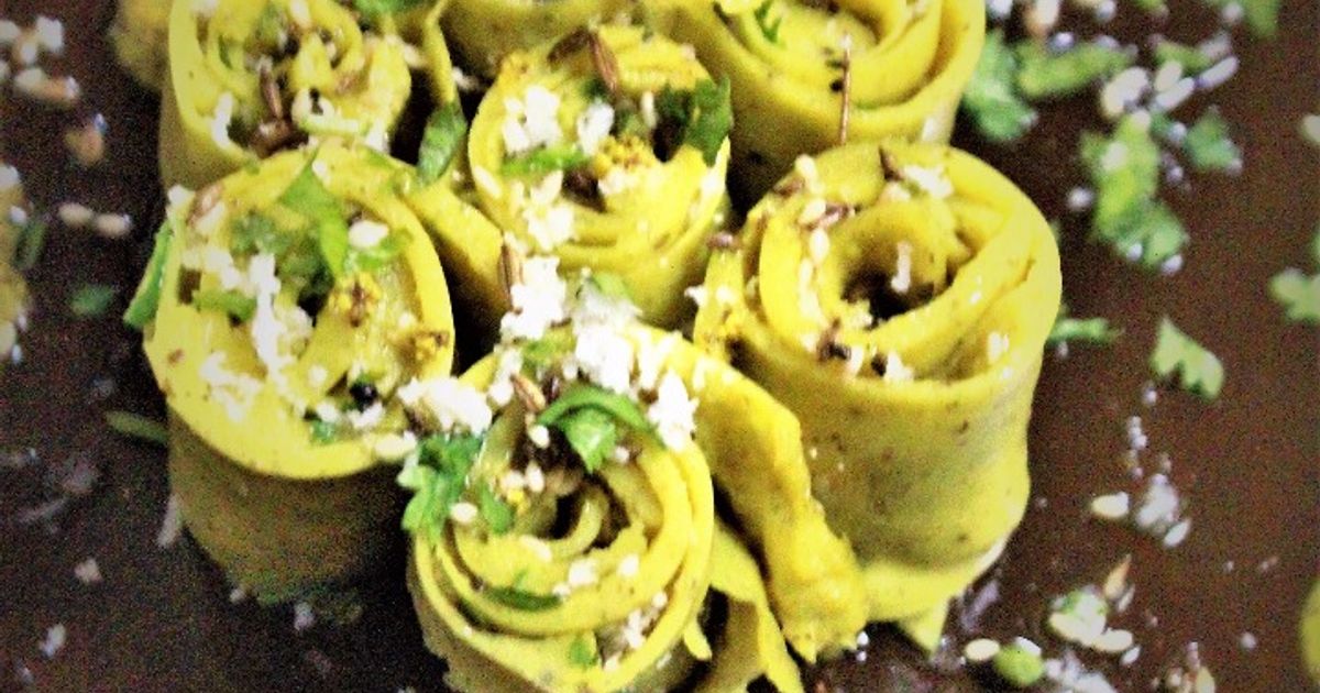 Panch Phoron Flavoured Stuffed Khandvi (Pressure Cooker Method Fusion ...