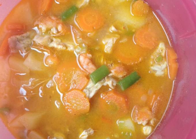 Resep Sup udang sayur pelangi oleh Ummi Aisyah - Cookpad