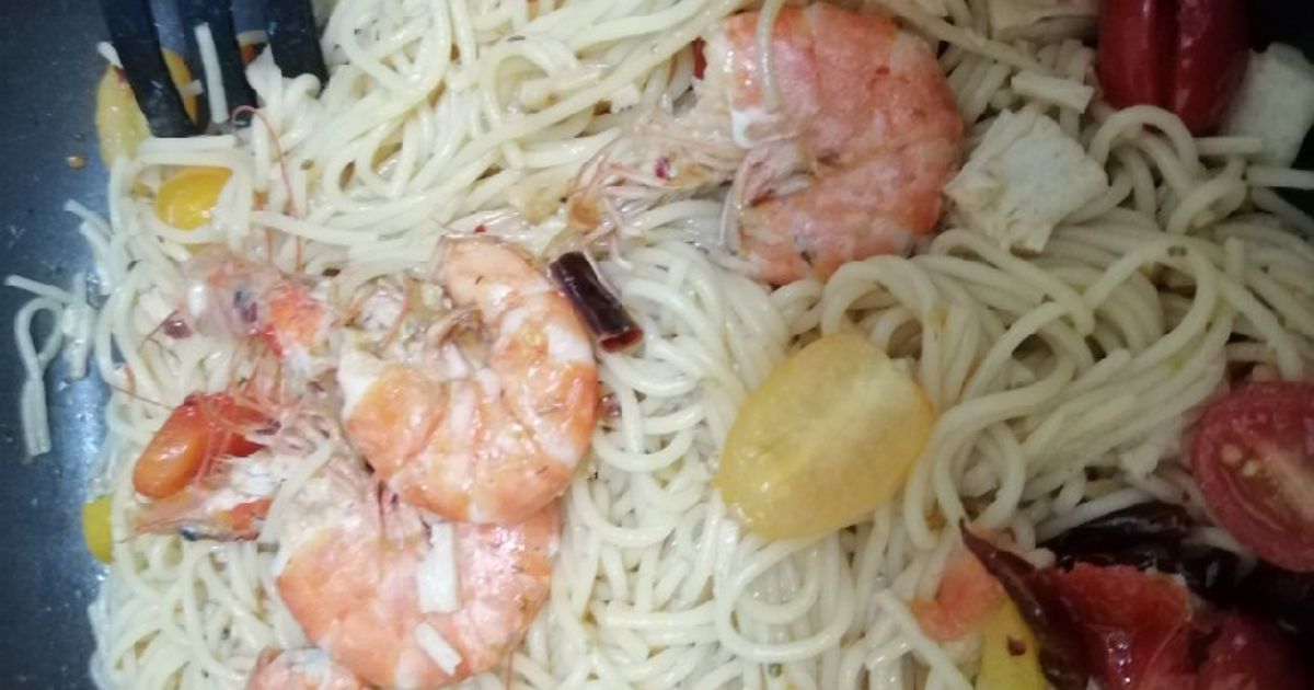 Resipi Aglio Olio Udang Spicy oleh Nur Aty - Cookpad